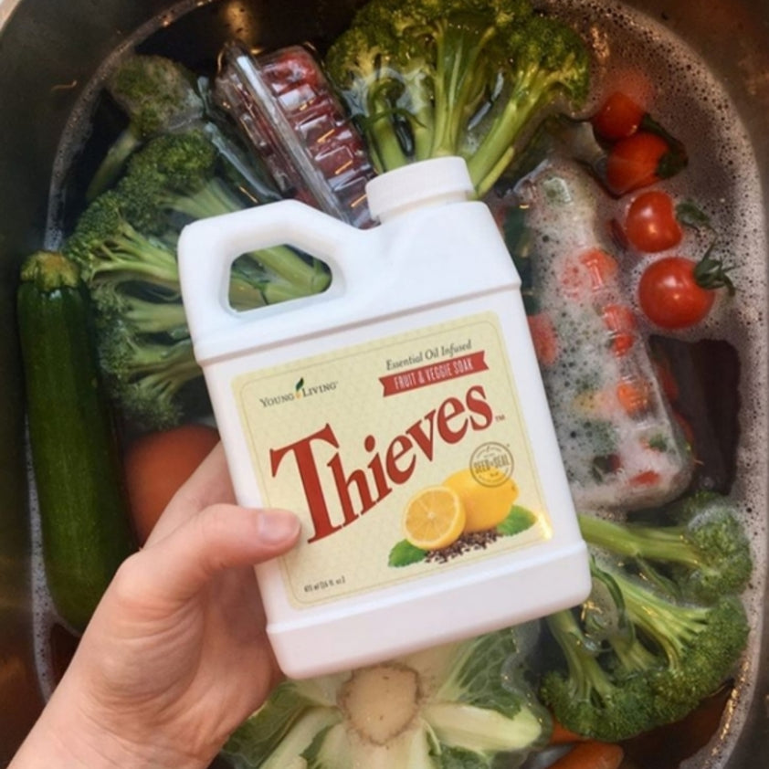 Young Living Thieves® Fruit & Veggie Soak – Essential Oil Life